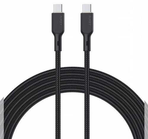 Кабель Aukey KCC101 1m black USB-C - USB-C Nylon