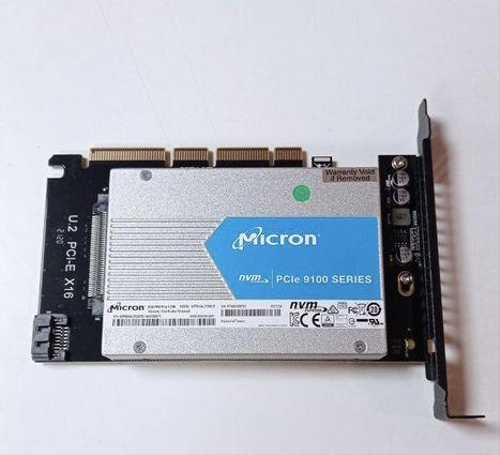 Серверный U2 mvme с переходником на pcie