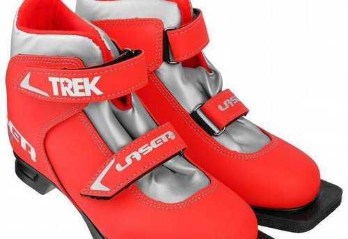 Лыжные ботинки trek laser (красный-черный)