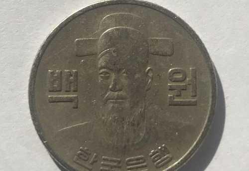 Монета 100 вон, перевертыш 1973