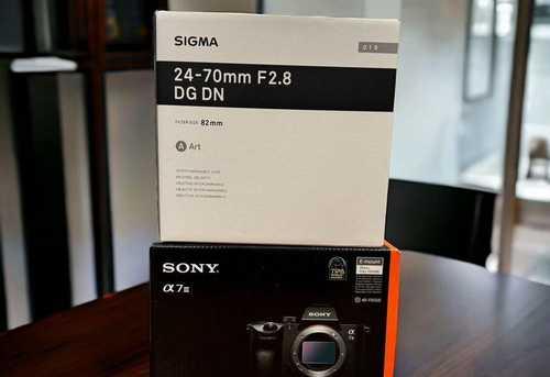 Sony A7 III + Sigma 24-70mm F2.8 DG DN новый