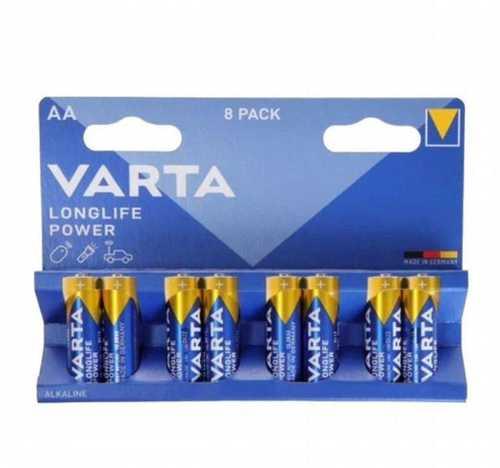 Батарейка Varta longlife power (high energy) LR6 AA BL8 Alkaline 1.5V (4906) (8/160)