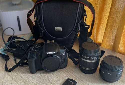Фотоаппарат Canon EOS 650d + два объектива 18-55mm