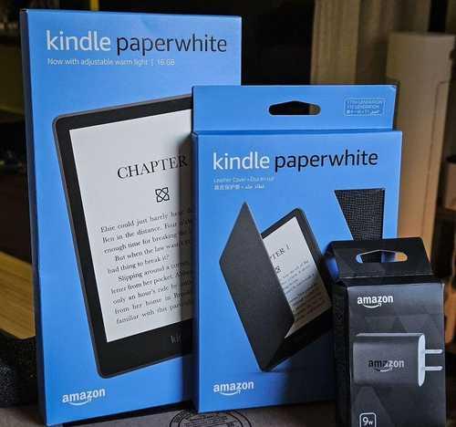 Kindle Paperwhite 16GB   кож чехол   зарядка