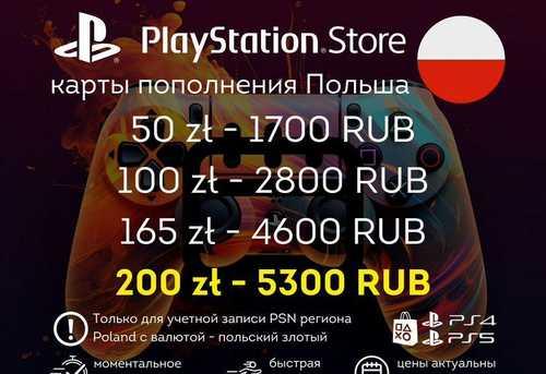 Карты пополнения PlayStation Польша Poland