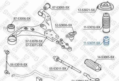 Stellox 1153031SX Отбойник амортизатора Hyundai Tu