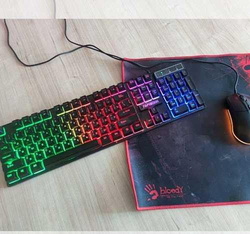 Комплект клава коврик  мышка SteelSeries Rival 3 г