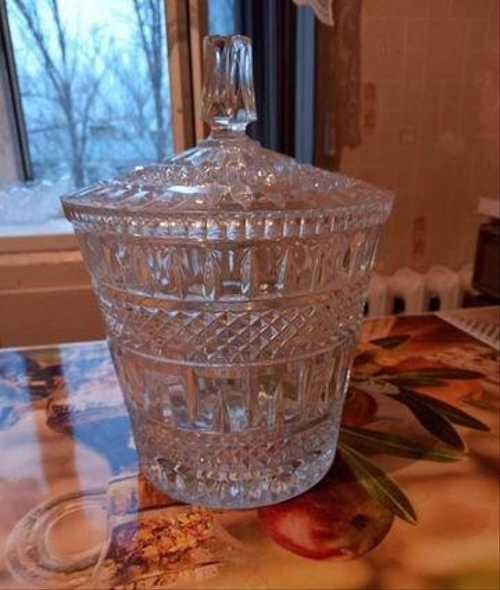 Хрустальная ваза- супница Чехия
