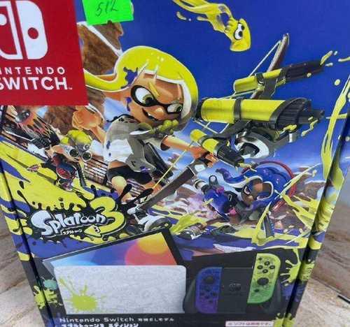 Nintendo Switch Oled Splatoon 3 + Чип + Игры