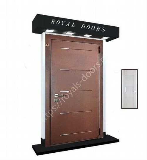Трехконтурная металлическая дверь RD - 383