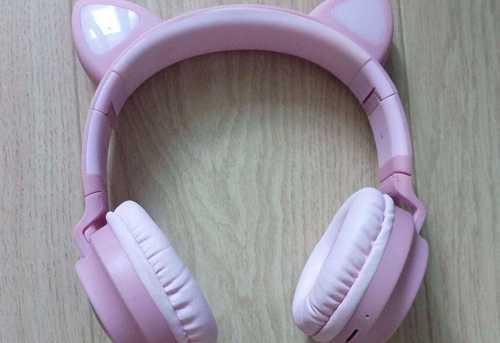 Беспроводные наушники Hoco W27 Cat ear, розовый