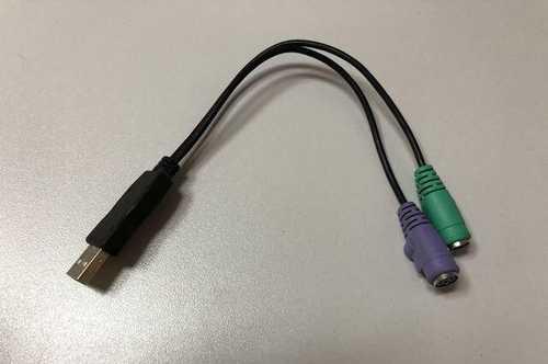 Адаптер USB на 2 порта PS/2
