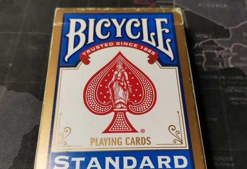 Игральные карты Bicycle Standard пластиковые синие