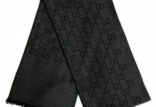 Шарф-палантин Gucci Wool Silk Monogram Scarf Black