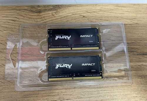 32Gb DDR4 Sodimm Kingston fury Impact, новая