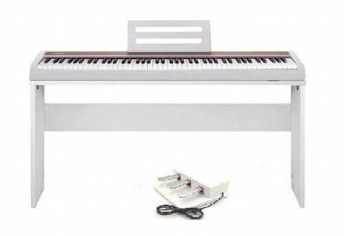 Комплект: пианино Nux NPK-10WH+ стойка+3 педали