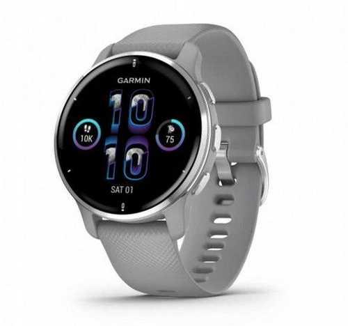 Garmin Venu 2 Plus GPS / Powder Gray Case / Silicone Band Passivated WW