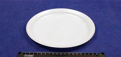 Тарелка десертная одноразовая пластиковая белая d2
