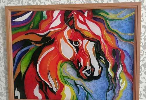 Картина на стекле "Лошадь"