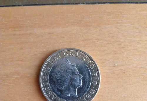 Монета 2 фунта стерлинга 2008