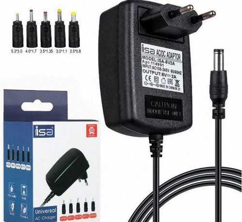 Блок питания 5V 2A 5.5 /2.5 ISA 5 адаптеров