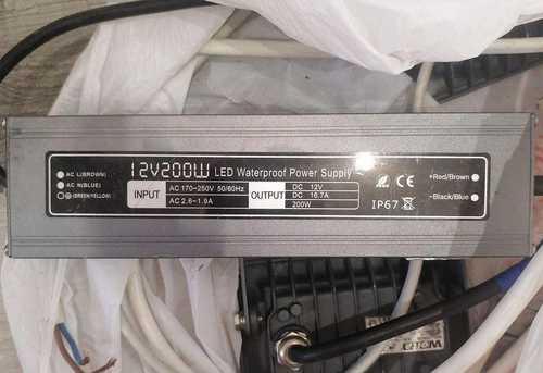 Блок питания alsl-200-12 200W IP67 12V