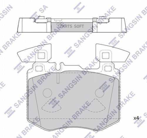 Колодки тормозные SP4348