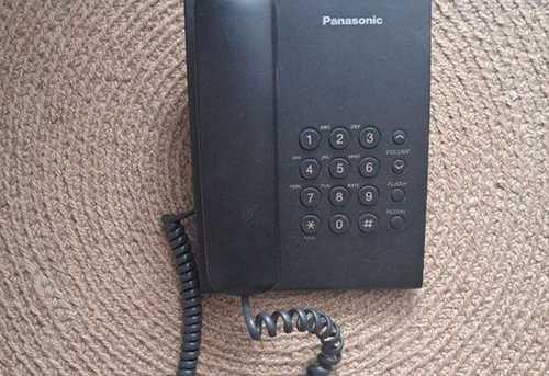 Проводной стационарный телефон Panasonic чёрный