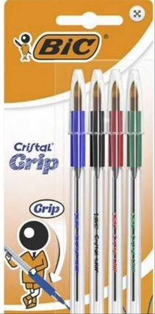 Набор ручек BiC Cristal Grip 4 шт