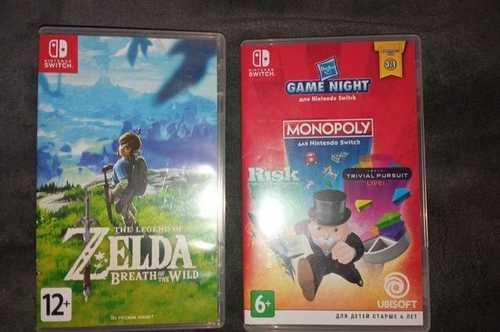 Игры для Nintendo Switch (Zelda и Monopoly)