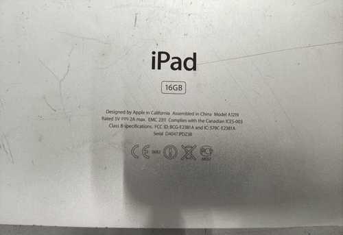 Планшет Apple iPad A1219 без экрана, запчасти