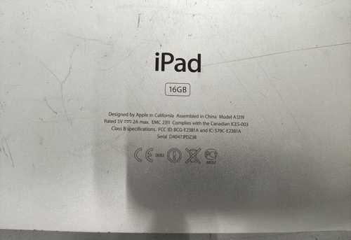 Планшет Apple iPad A1219 без экрана, запчасти