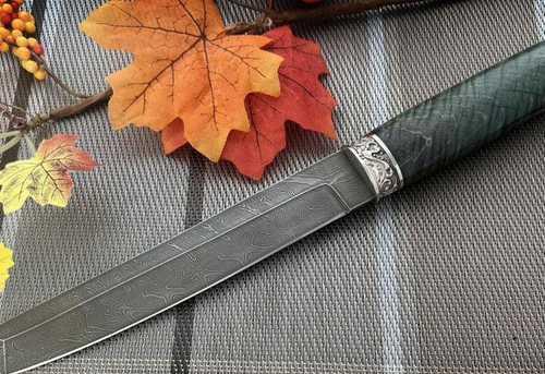 Нож "Танто большой", клинок Дамасская сталь, рукоя