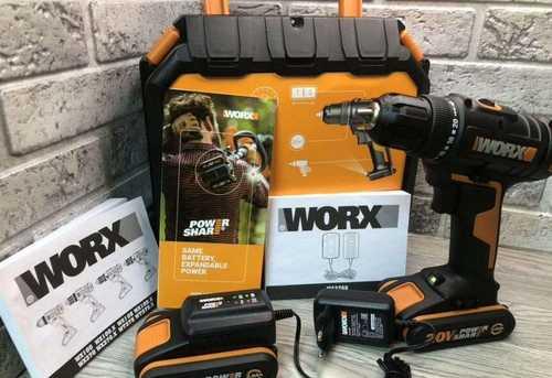 Дрель-шуруповерт аккумуляторная Worx WX100.3, 20 В