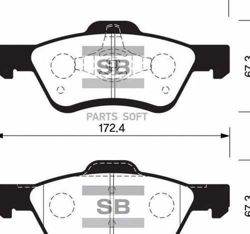 Sangsin brake SP1497 Колодки торм.пер