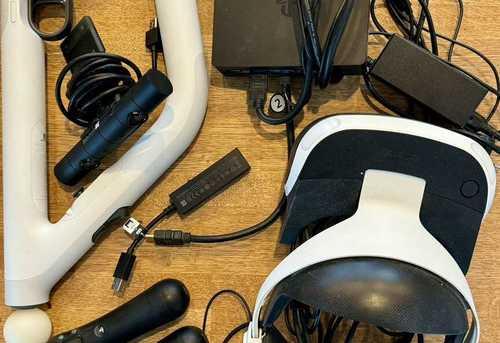 Sony VR шлем, мувы, ружье, переходник на PS5