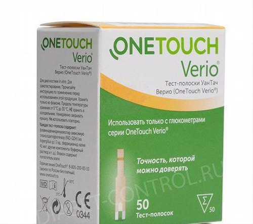 OneTouch тест-полоски Verio, 50 шт