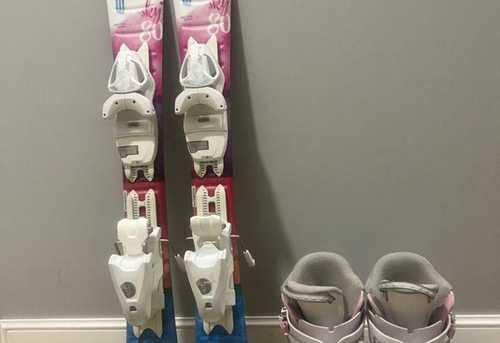Горные лыжи детские комплект 80