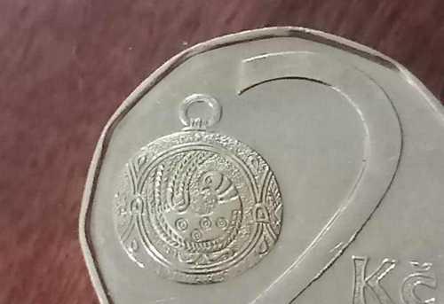 Чешская монета 2 кроны
