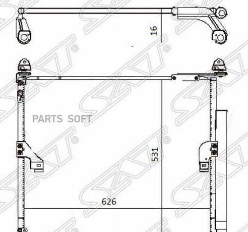 Радиатор кондиционера Toyota Land Cruiser Prado (J