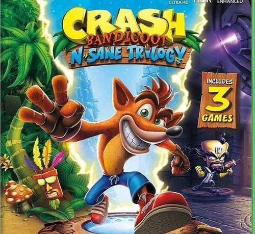 Crash Bandicoot N'Sane Trilogy (xbox ONE, англ, бу