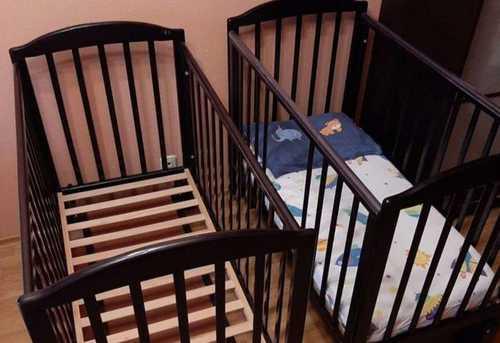 Детские кроватки с матрасами Аскона для двойняшек