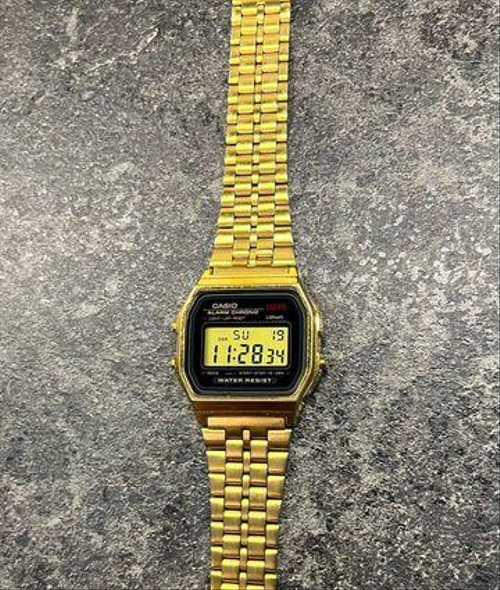 Часы Casio A159 wge золотые