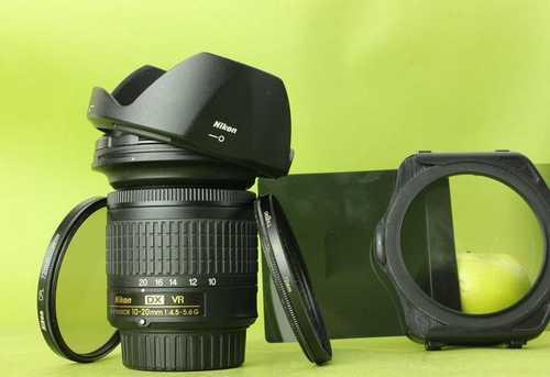 Nikon DX Nikkor 10-20 mm VR + 4 фильтра (id 9562)