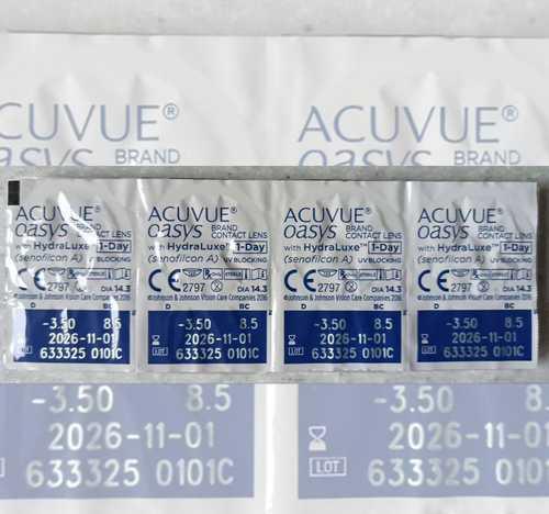 Линзы однодневные -3.5 Acuvue Oasys