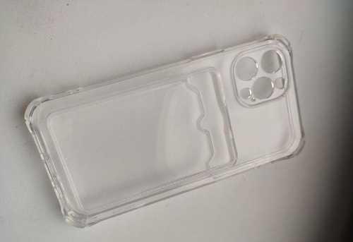 Чехол прозрачный iPhone 12 PRO с кардхолдером