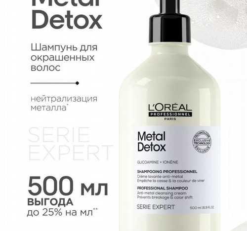 Шампунь loreal Metal Detox