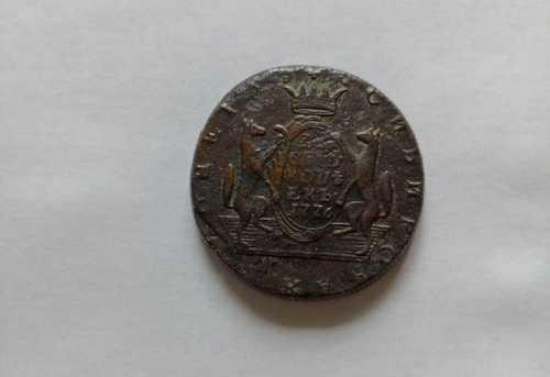 Монета 10 копеек Сибирка,1776г