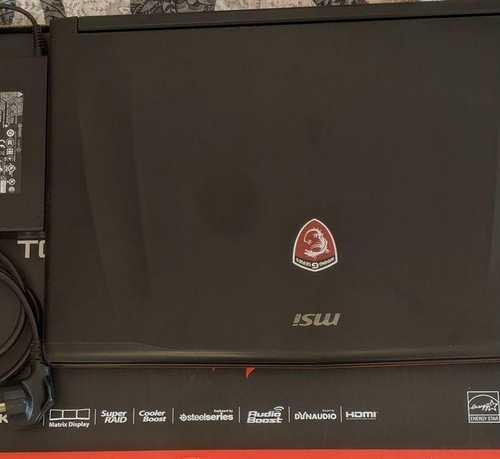 Ноутбук MSI GE72 2QL: Core i7, 16гб, GTX 950M