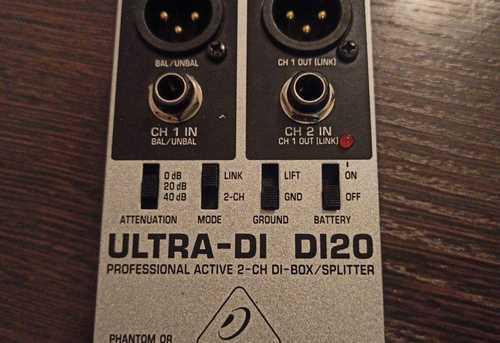 Директ-бокс, активный, Behringer Ultra-DI DI20